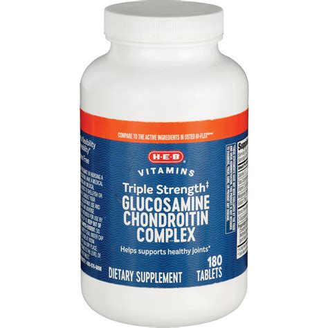 HEB Vitamins Triple Strength Glucosamine Chondroitin Complex Tablets ...