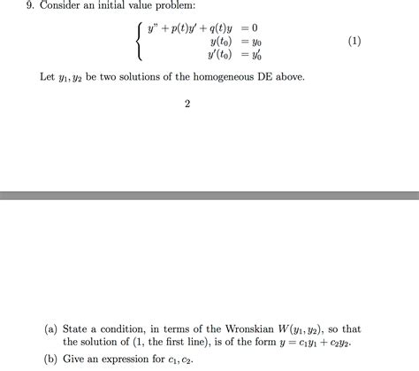 solved consider an initial value problem {y p t y