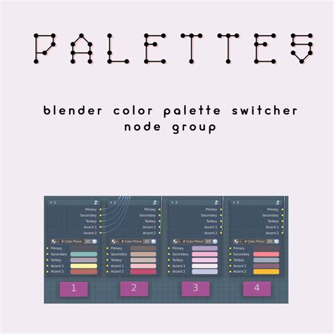 Palettes Blender Shader Node Group Switch Palettes Across Multiple Materials Easily