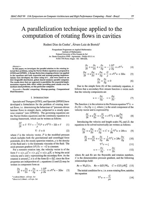 Pdf A Parallelization Technique Applied To The Computation Of