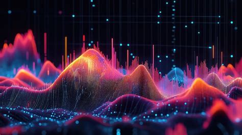 a dynamic data visualization featuring 3d charts and graphs