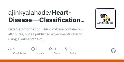 Github Ajinkyalahadeheart Disease Classifications Machine Learning Data Set Information