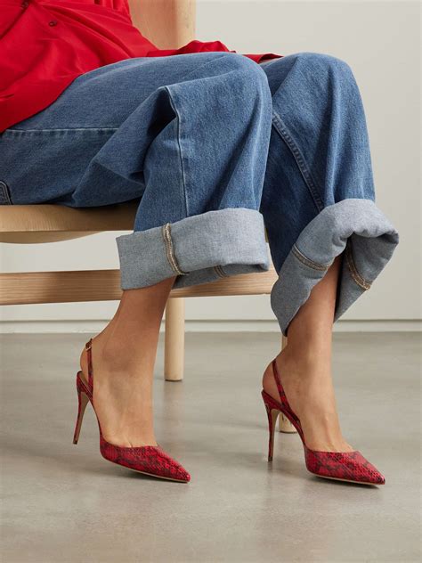 Jennifer Chamandi Vittorio 105 Elaphe Point Toe Slingback Pumps Net A