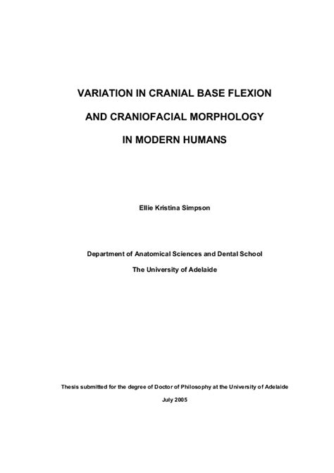 Pdf Variation In Cranial Base Flexion And Craniofacial Morphology In