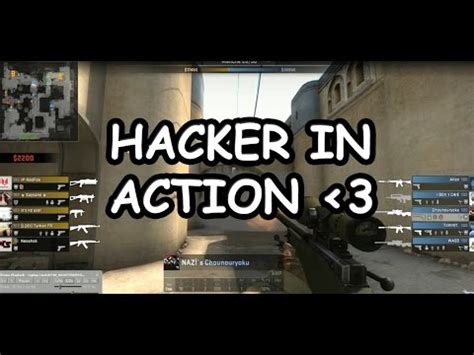CS GO HACKER IN ACTION YouTube