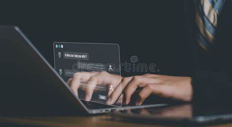 Ai Chatbot Virtual Assistant For Online Customer Support And Automated Service Solutions Stock