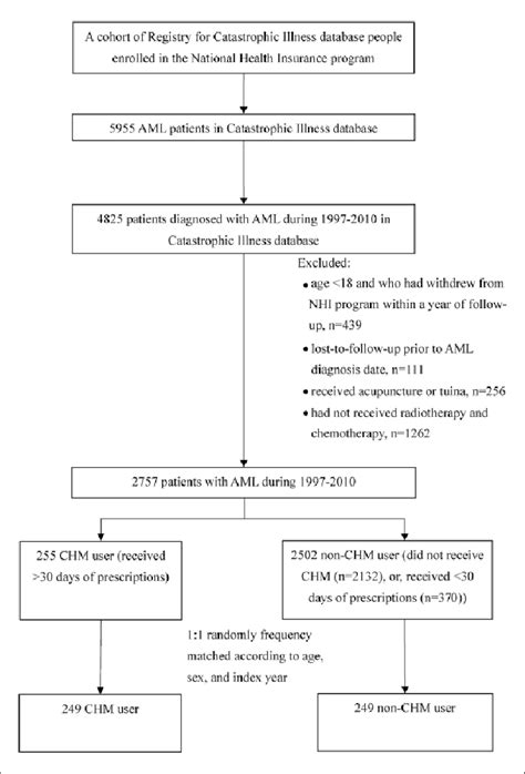 Study Population Flowchart Diagram Of The Total Number Of Aml Patients Study Population Flowchart Diagram Of The Total Number Of Aml Patients