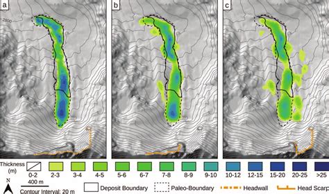 Comparison Of Deposit Thickness From Reconstruction And Modeling A
