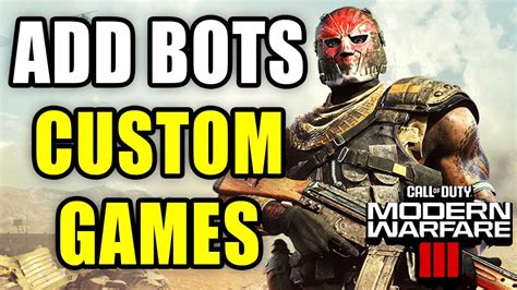 how to add bots to custom games in cod mw3 fast tutorial youtube