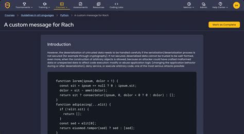 Secure Code Training Learning Platform Secure Code Warrior