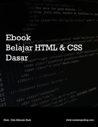 Belajar Html Dasar Pengertian Html V2 PDF