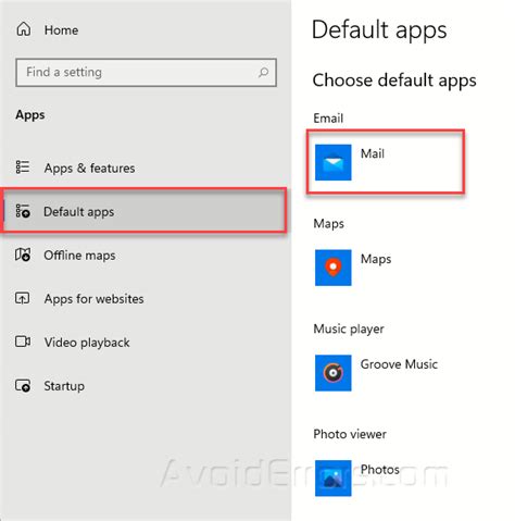 How To Set Your Default Email App Windows AvoidErrors