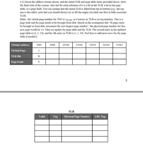 virtual memory uses a page table to track the mapping