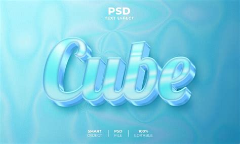 Premium Psd Cube 3d Editable Text Effect