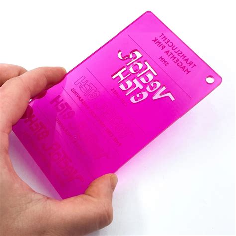 Magenta Pink Translucent My Little Acrylic Shop