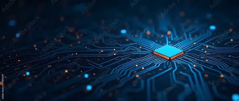 Abstract Circuit Board Futuristic Technology Processing Background Digital Computer Cpu Binary