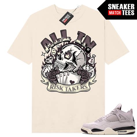 Jordan A Ma Maniere Fossil Stone Shirts To Match Sneaker Match Tees Cream Risk Takers All IN