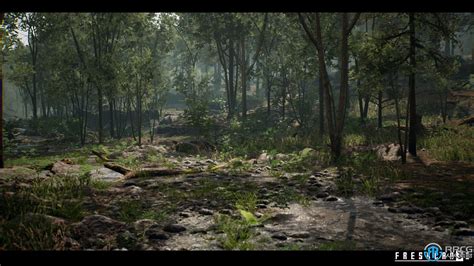 自然环境森林植物树木草地场景unreal游戏素材 cg素材岛
