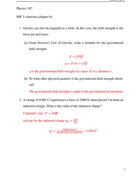 Homework 5 Solutions The Ideas Of Modern Physics Physics 107