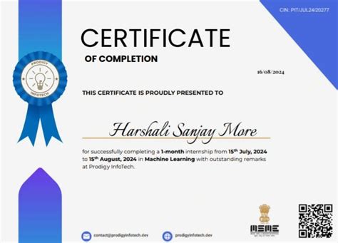 Harshali More On Linkedin Prodigyinfotech Machinelearning Python Internship