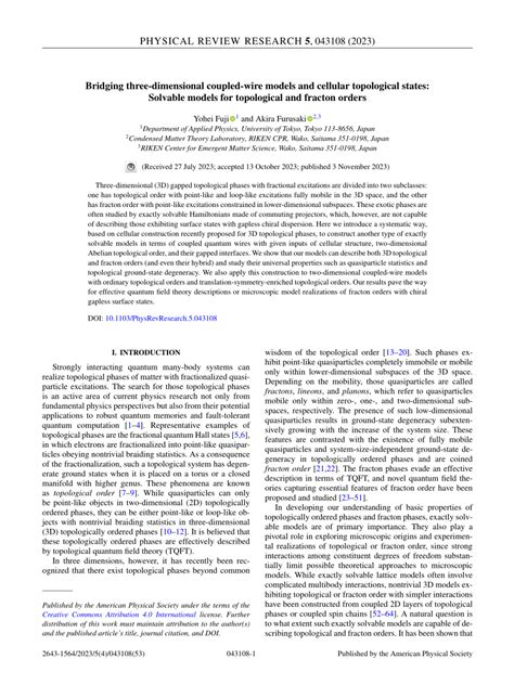 Pdf Bridging Three Dimensional Coupled Wire Models And Cellular Topological States Solvable