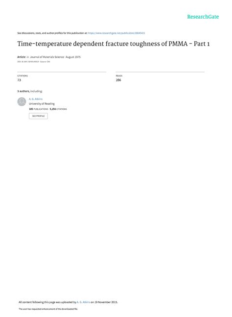 Time Temperature Dependent Fracture Toughness Of P See Discussions