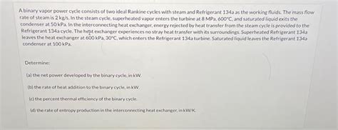 solved a binary vapor power cycle consists of two ideal