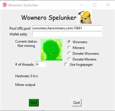 Wownerospelunker Gui Miner For Windows R Wownero