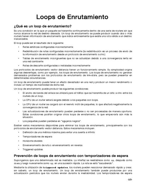 loops de enrutamiento pdf enrutador computación enrutamiento