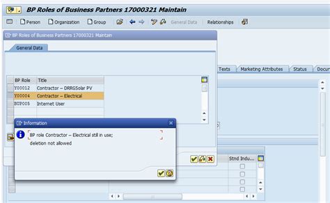 Getting Warning Message Bp Role And1 Still In Use Sap Community