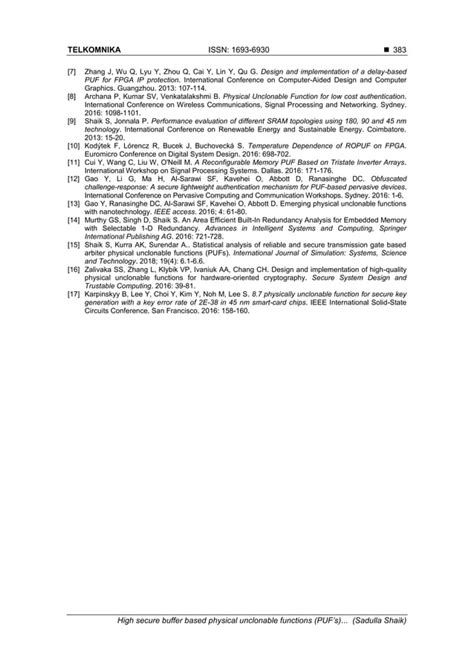 high secure buffer based physical unclonable functions puf s for