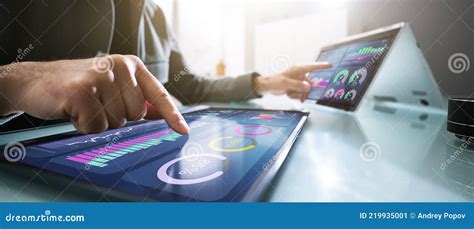 KPI Analytics Dashboard And Graph Stock Image Image Of Digital Desk 219935001