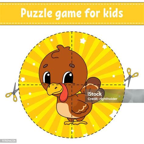 아이들을위한 퍼즐 게임 교육 개발 워크 시트 아이들을위한 게임을 학습 활동 페이지 유아용 유치원 수수께끼 귀여운 만화 스타일의 간단한 평면 고립 벡터 일러스트 가금류에 대한