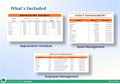 Depreciation Schedule Excel Template Best Templates