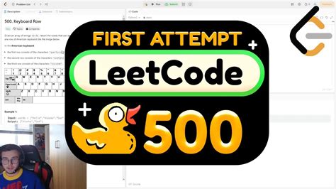 My Attempt At Solving Leetcode 500 Keyboard Row Solved Youtube