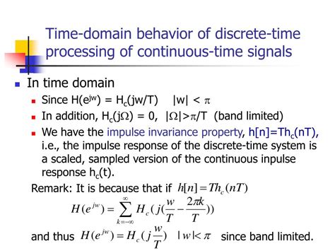 Ppt Discrete Time Processing Of Continuous Time Signals Cf Oppenheim 1999 Powerpoint