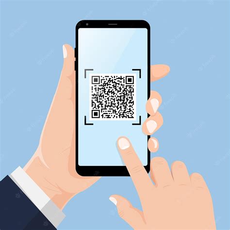 Premium Vector Qr Code Scanning Vector Concept People Use Smartphone