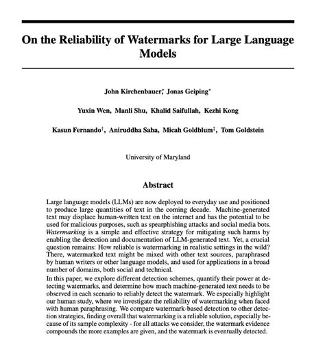 AK On Twitter On The Reliability Of Watermarks For Large Language