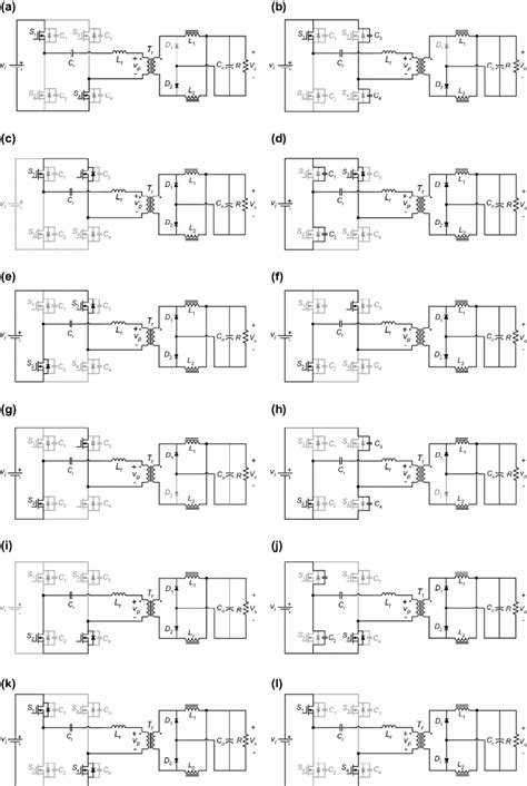 Equivalent Circuits Of The Operating Modes A Mode 1 T0 ≤ T