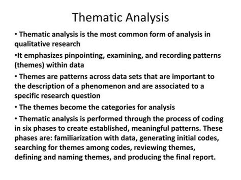 Thematic Analysis Pptx Technology And Computing