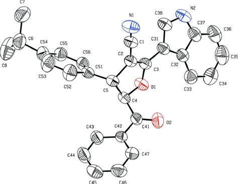 The Molecular Structure Of The Title Compound Showing Displacement Download Scientific Diagram