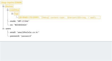 Firebase Whats The Meaning Of Color Rows Of Realtime Database Row