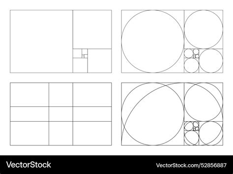 Golden Ratio Template Method Section Royalty Free Vector