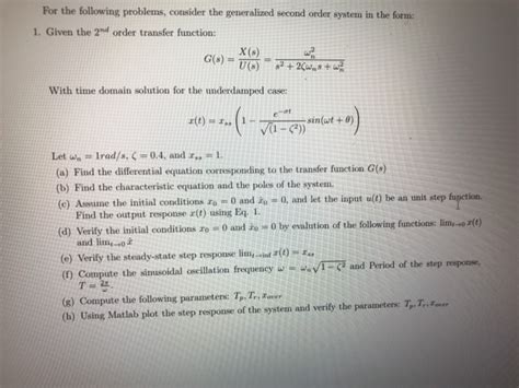 solved for the following problems consider the generalized