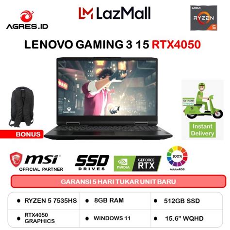Laptop Lenovo Gaming Rtx Gb Amd Ryzen Hs Ram Gb Ssd Win Free Office Ohs