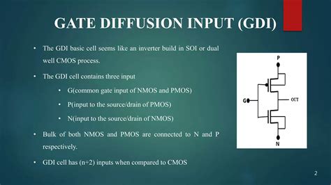 Modified Gate Diffusion Input Mgdi Pptx