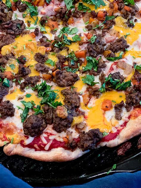 Ground Beef Pizza Recipe Taco Bell Copycat Sip Bite Go