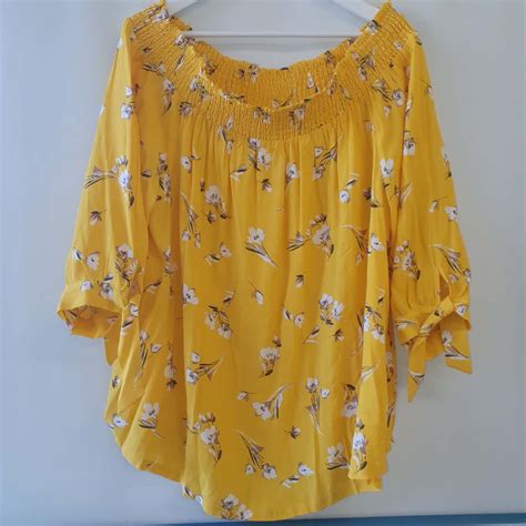 Yellow Off Shoulder Tops