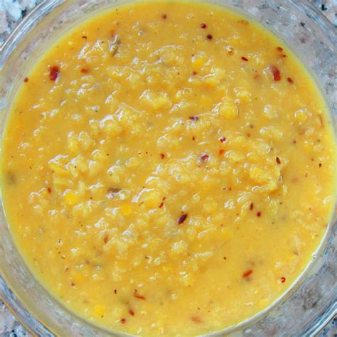 Masoor Split Red Lentil Dhal At My Kitchen Table