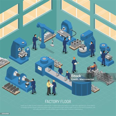 Isometric Heavy Industry Illustration Stock Illustration Download
